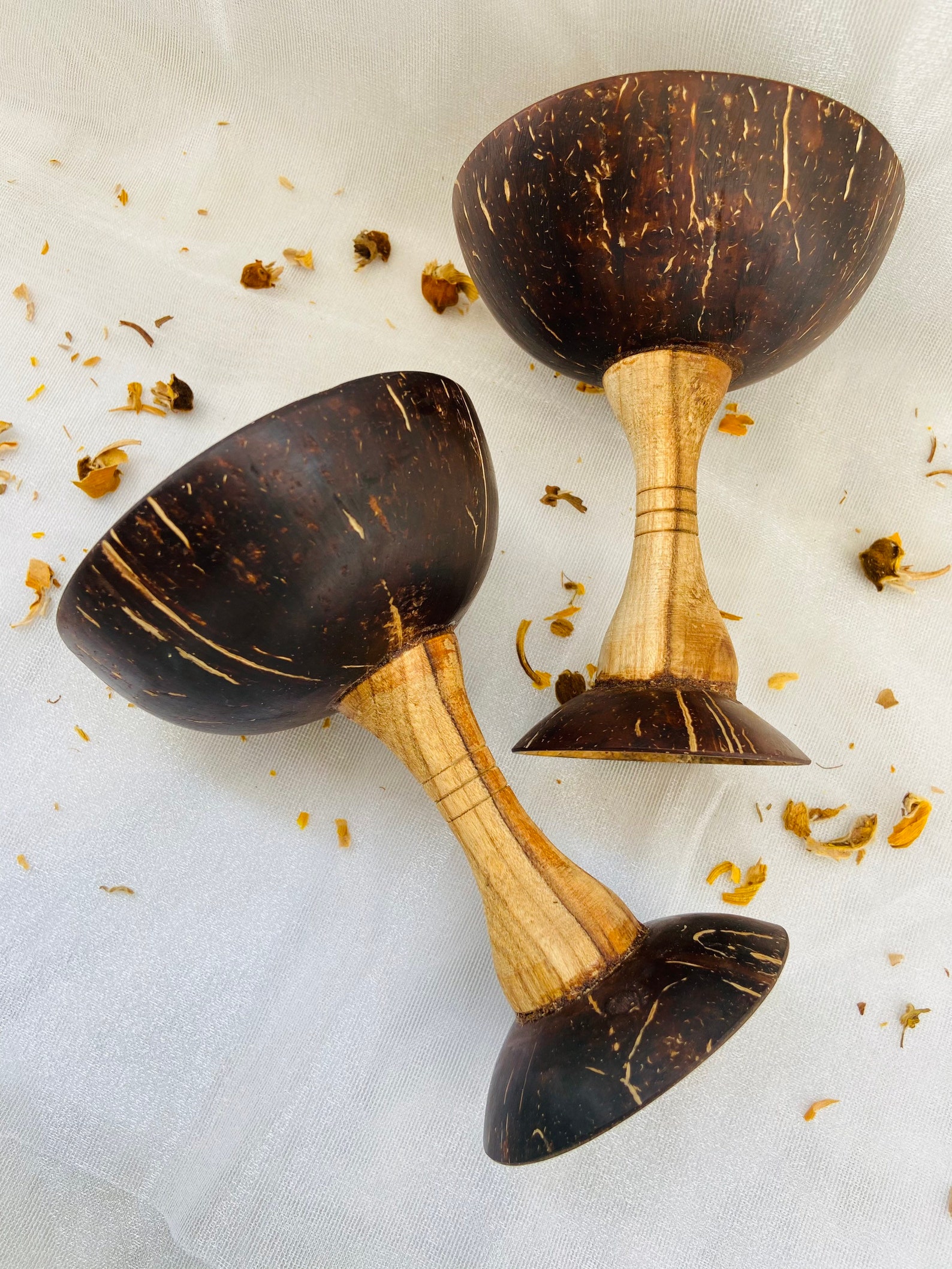 Set of 2 Coconut Shell Cocktail Glasses L Barware L Handmade L - Etsy