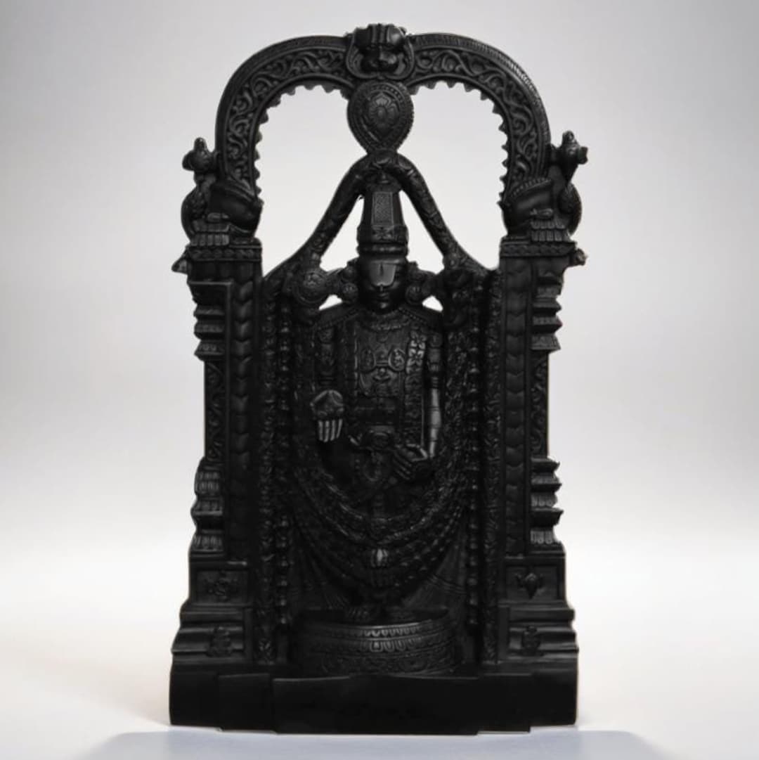 Black Marble Tirupati Balaji Statue (custom), Lord Venkateswara Hindu ...