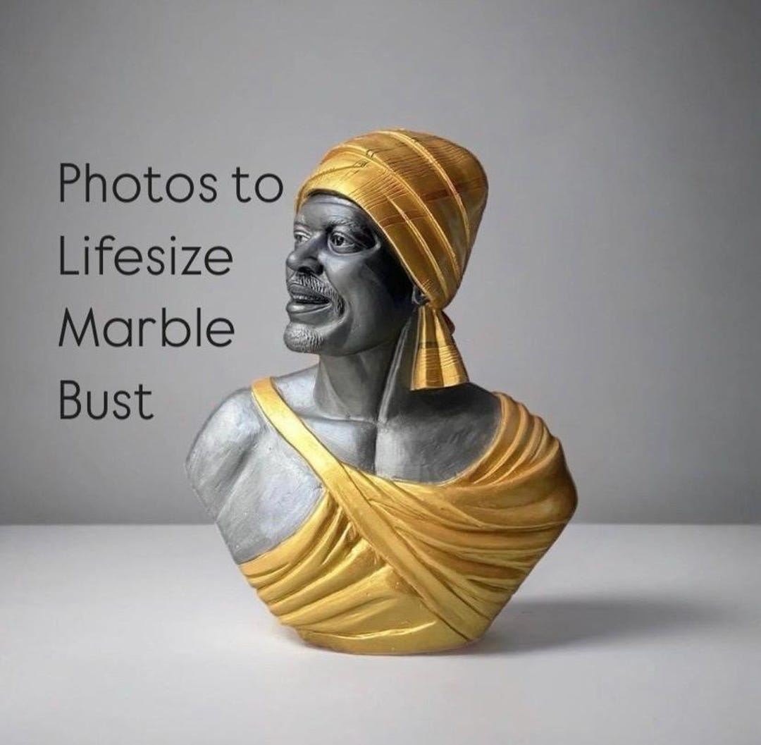 Personalized Human Marble Sculpture by Photo, Home, Outdoor Decor ...