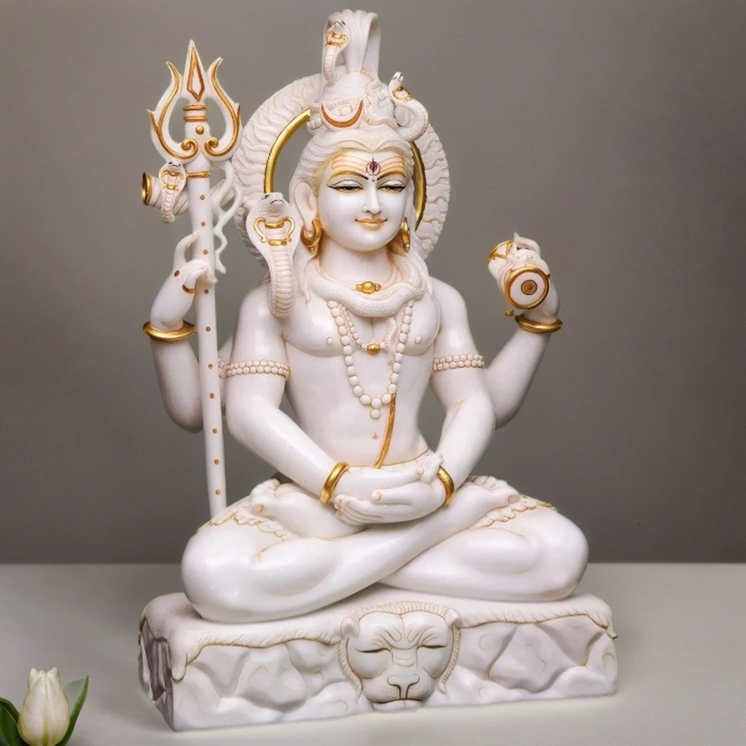 Lord Shiva Marble Customised Statue, Lord Shiva Idol for Temple, Home ...