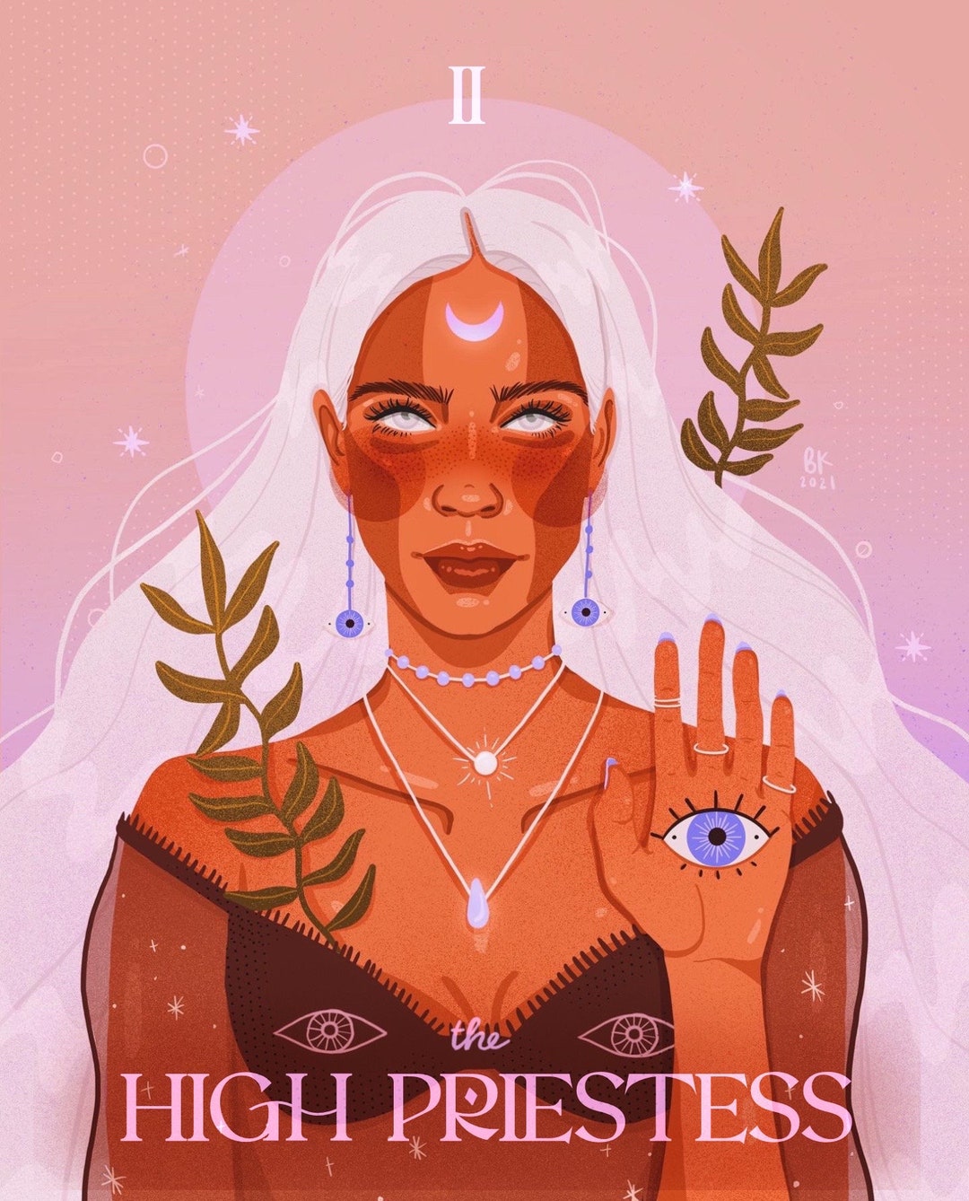 The High Priestess Mini Print - Etsy