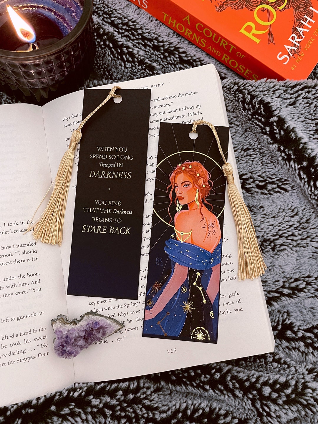 Nesta gold Foil Bookmark - Etsy