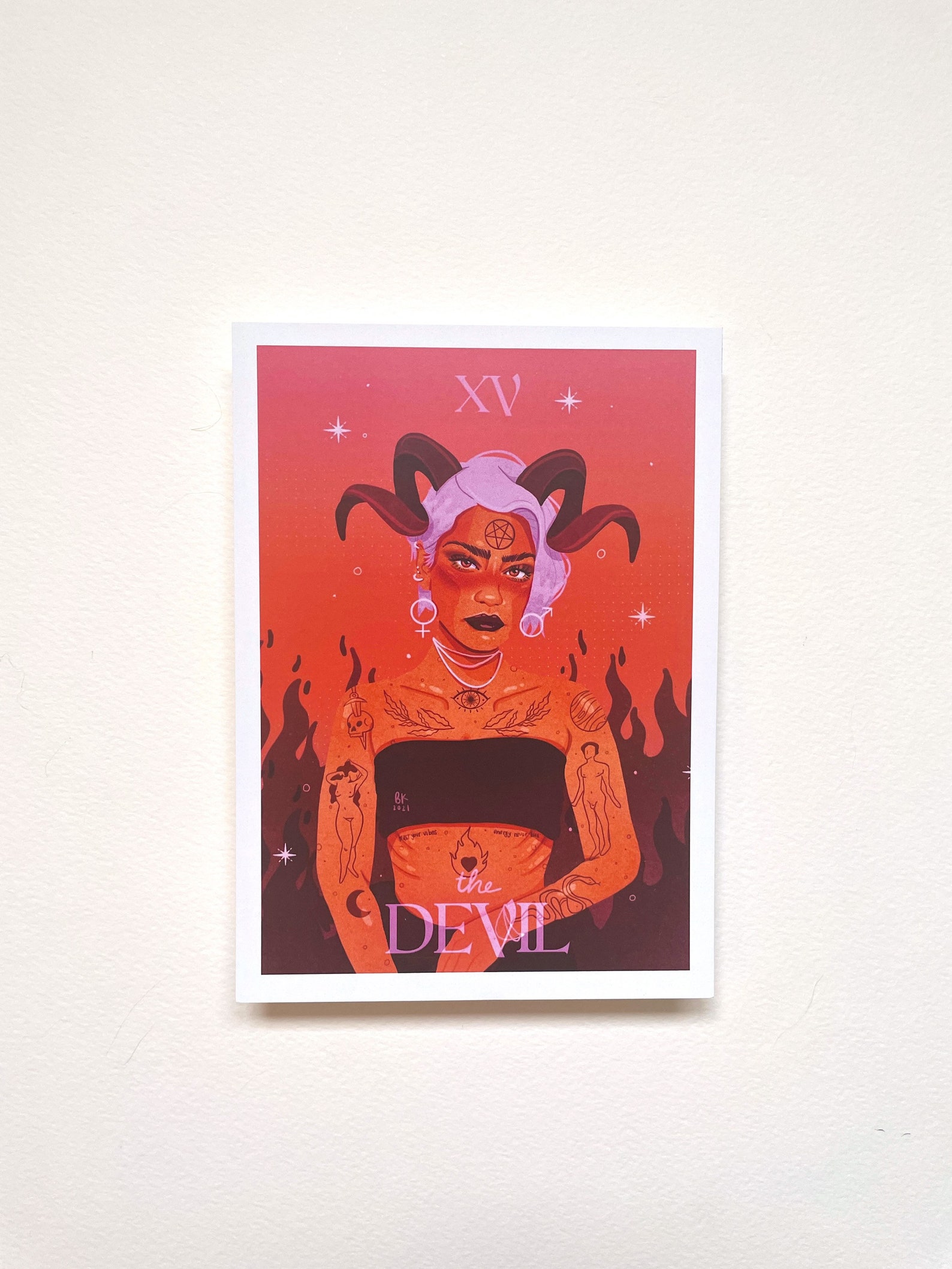 The Devil Mini Print - Etsy