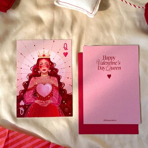 Queen of Hearts *valentine's Greeting Card* - Etsy