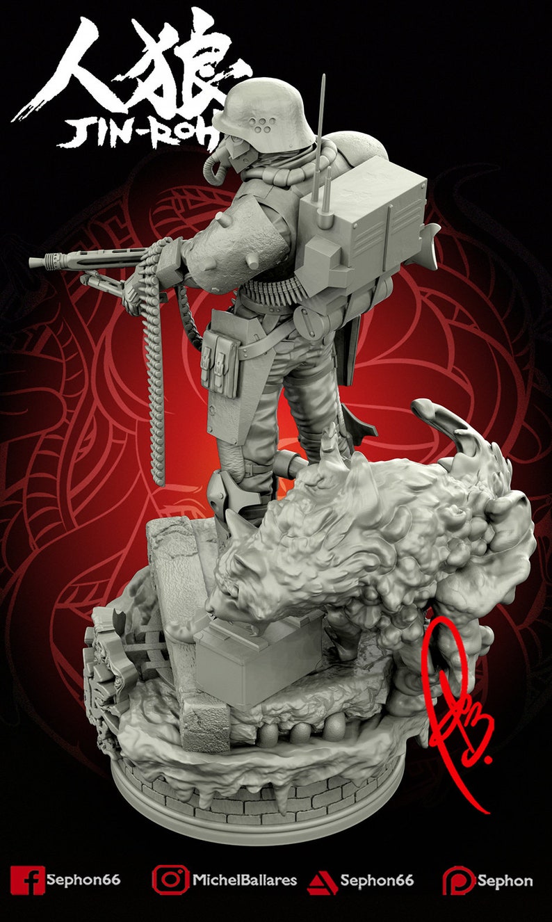 3D Printed Jin Roh Worldwide Free Shipping - Etsy Australia