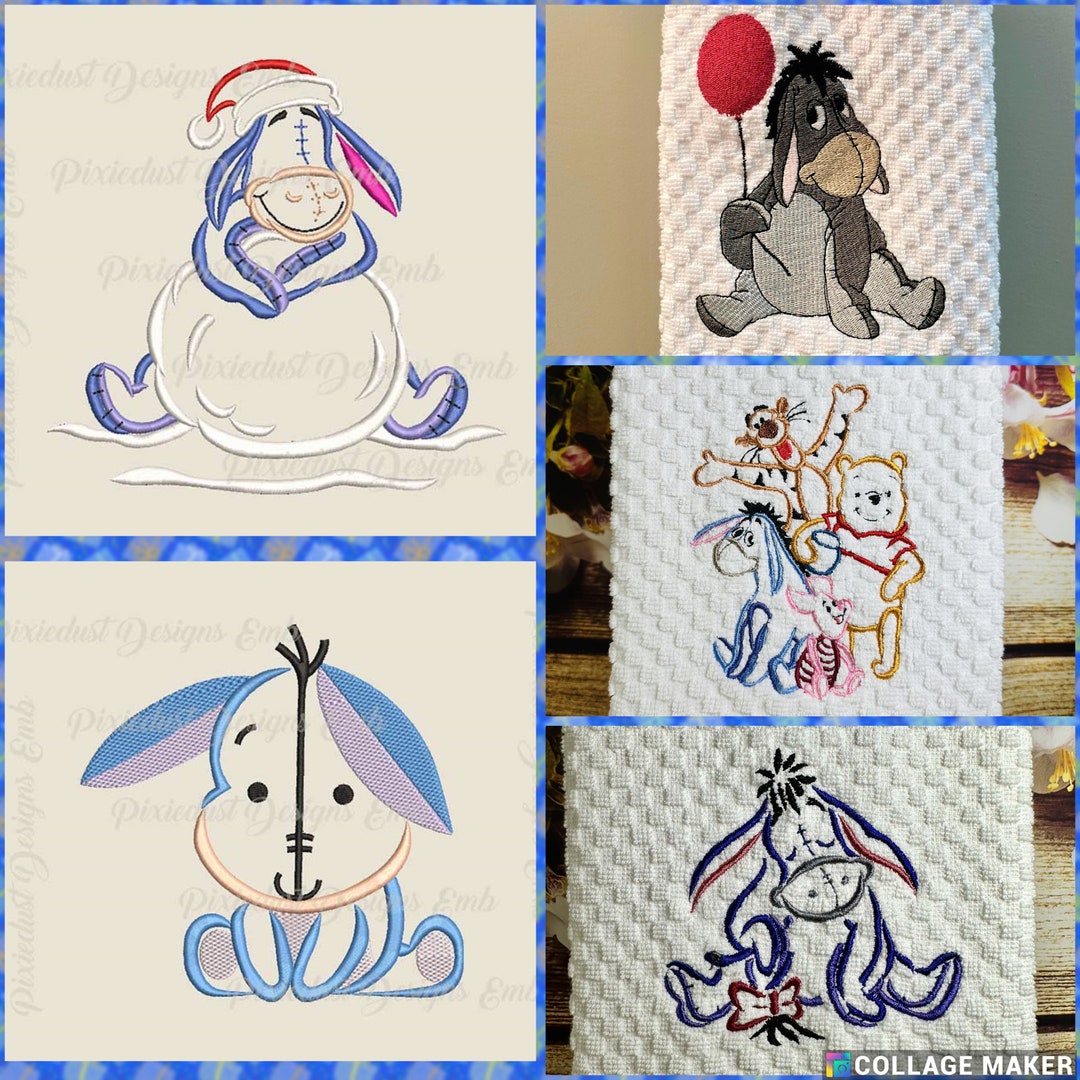 Eeyore Winnie the Pooh Donkey Disney Inspired Embroidered Hand Towel ...