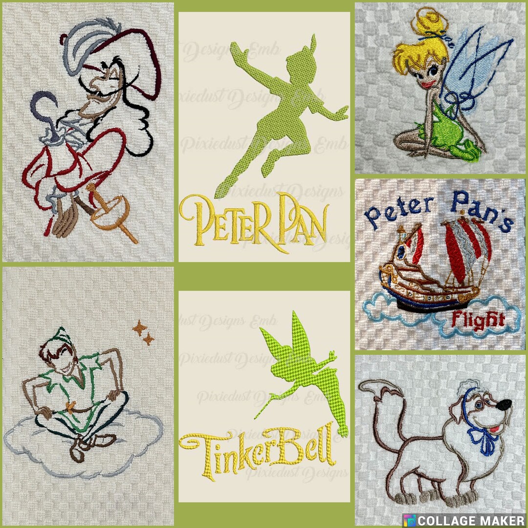 Peter Pan Captain Hook Tinker Bell Tink Nana Disney Inspired ...