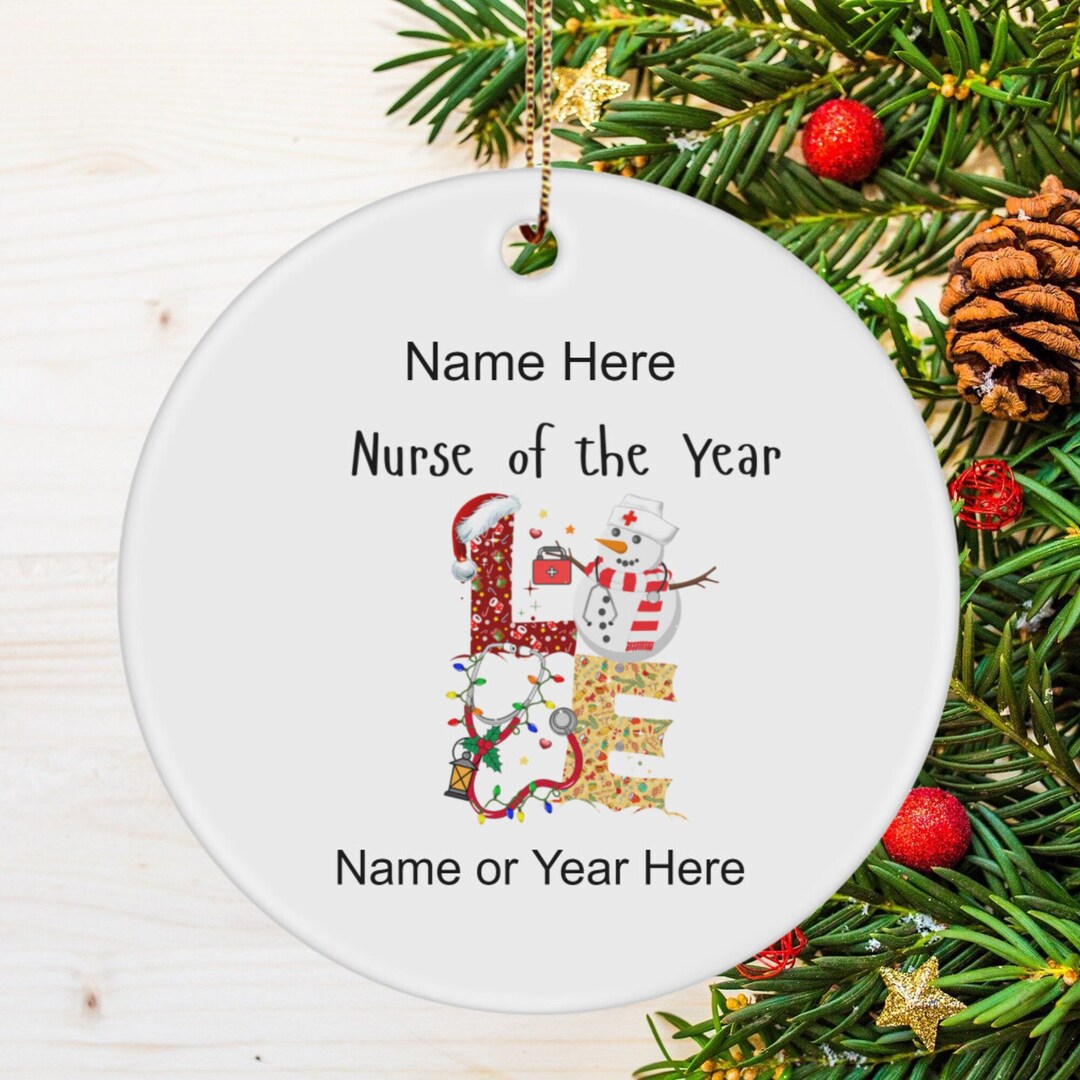 Gift for Nurse From Patient Personalized Ornament for Nurse Coworker ...
