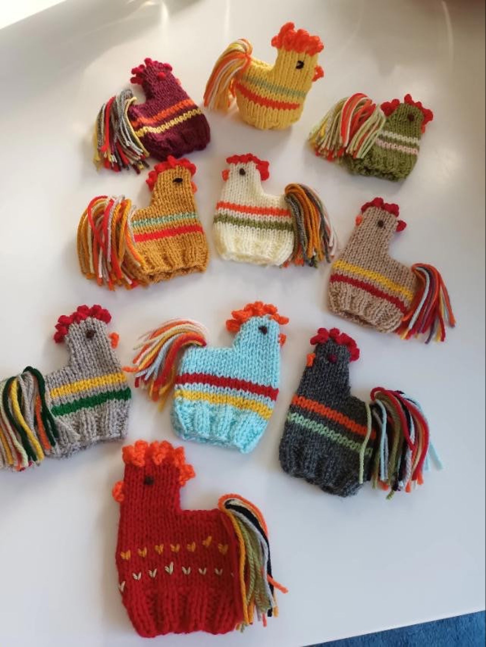 Hand Knitted Egg Cosy , Chicken Easter Egg Cover, Easter Decoration ...