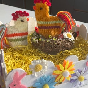 Hand Knitted Egg Cosy , Chicken Easter Egg Cover, Easter Decoration ...