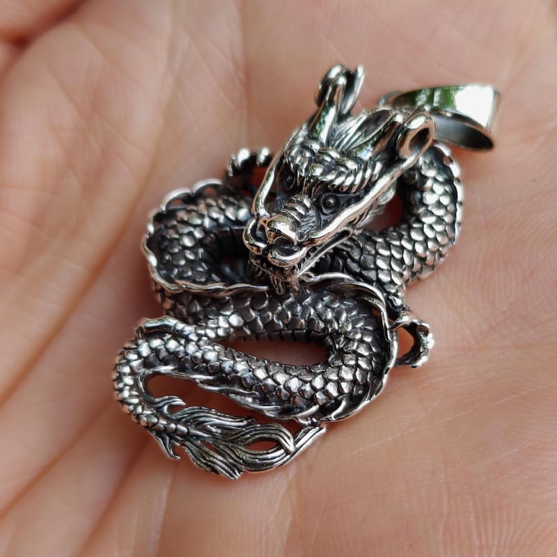 Chinese Dragon Necklace - Etsy