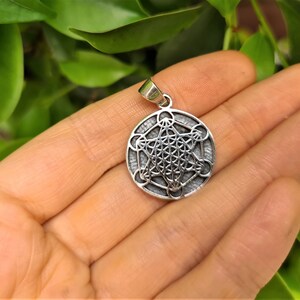 Metatron Cube Pendant STERLING SILVER 925 Sacred Geometry | Etsy