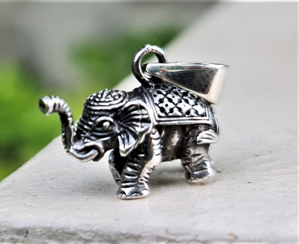 Elefant Anhänger STERLING SILBER 925 Tier Afrika Glück Solid | Etsy