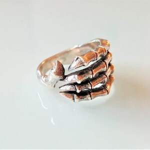 Skeleton Hand Ring 925 Sterling Silver Skull Punk Goth Rock Biker - Etsy