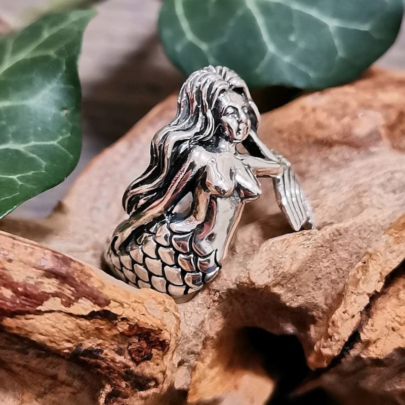 Silver Mermaid Ring - Etsy