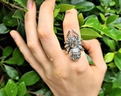 Giant Spider Ring 925 Sterling Silver Large Jumping Spider - Etsy