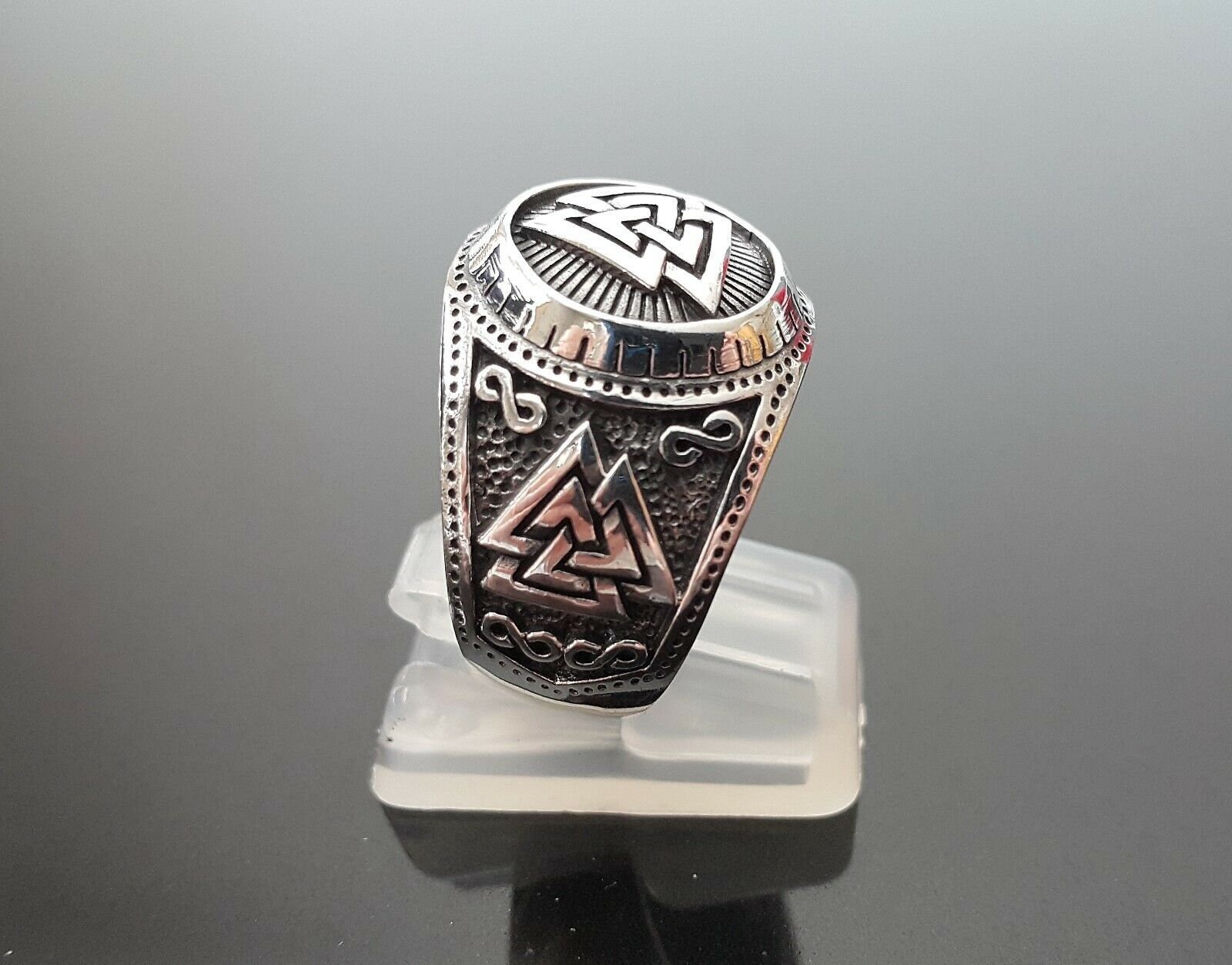 Valknut Ring STERLING SILVER 925 Viking Runic Odin Sacred | Etsy