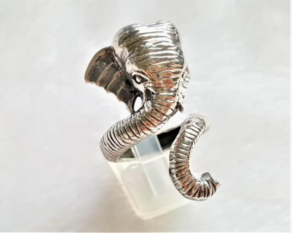 Elephant Ring STERLING SILVER 925 Elephant Wrap Exclusive Unique Design ...