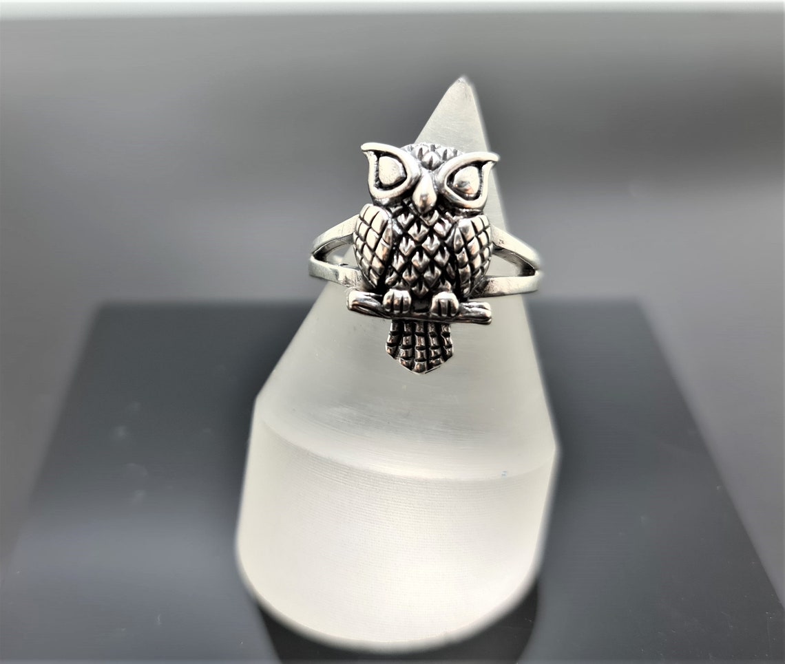 Owl Ring STERLING SILVER 925 Symbol of Wisdom Talisman Amulet Totem ...