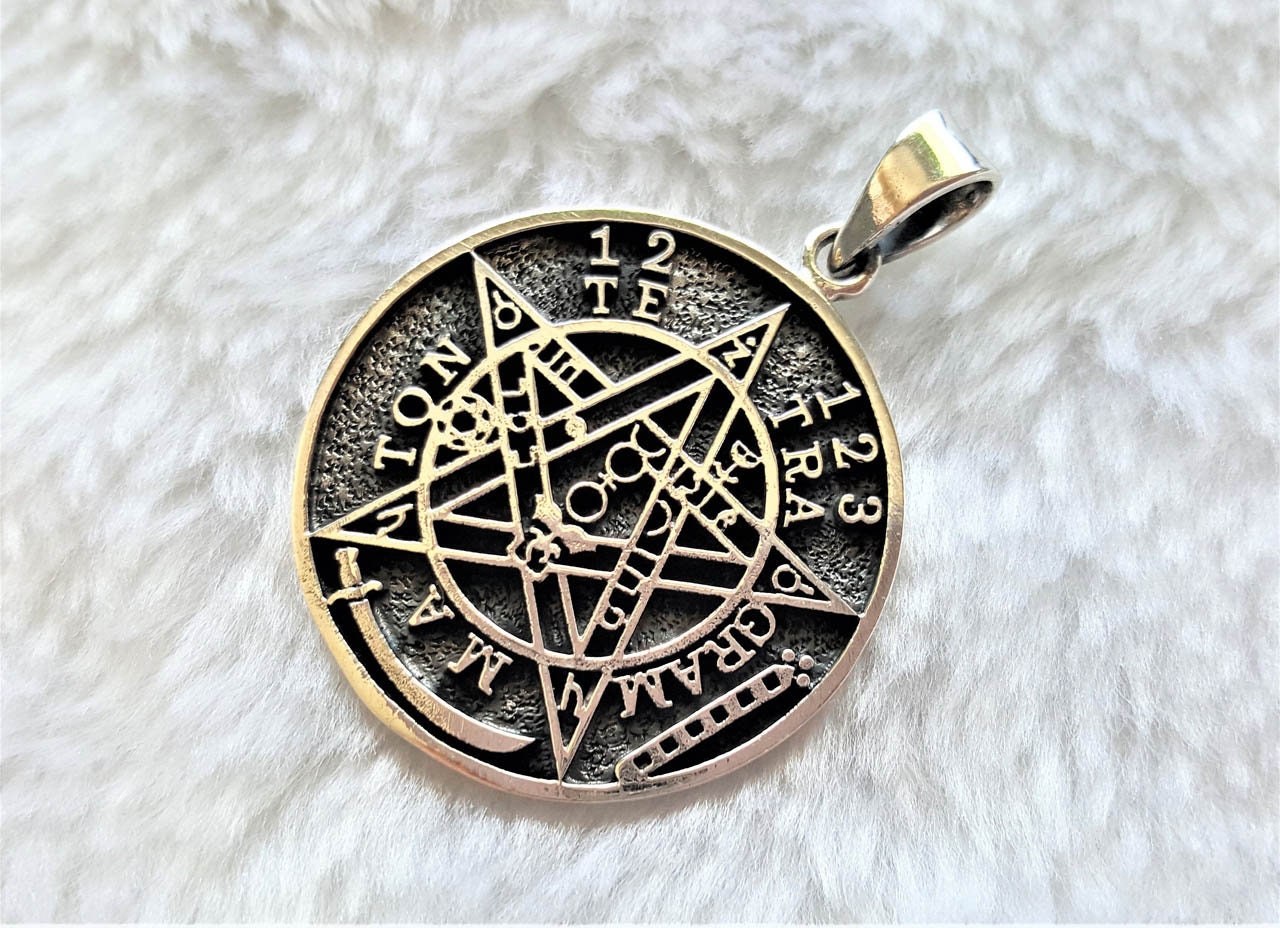 Pentagram Pendant 925 Sterling Silver Tetragrammaton Star - Etsy