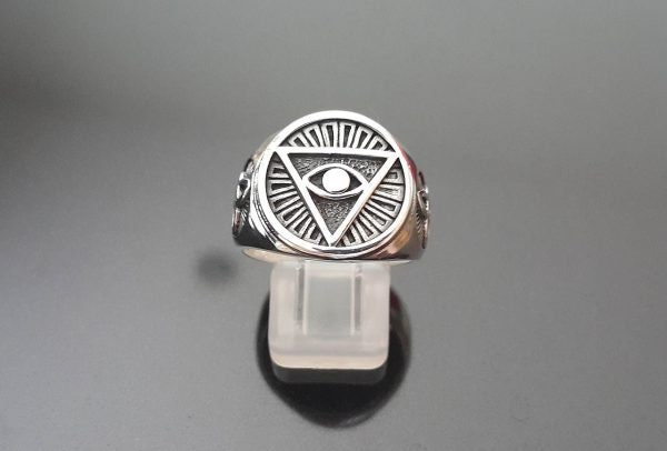 All Seeing Eye Pyramid STERLING SILVER 925 Ring Eye of - Etsy