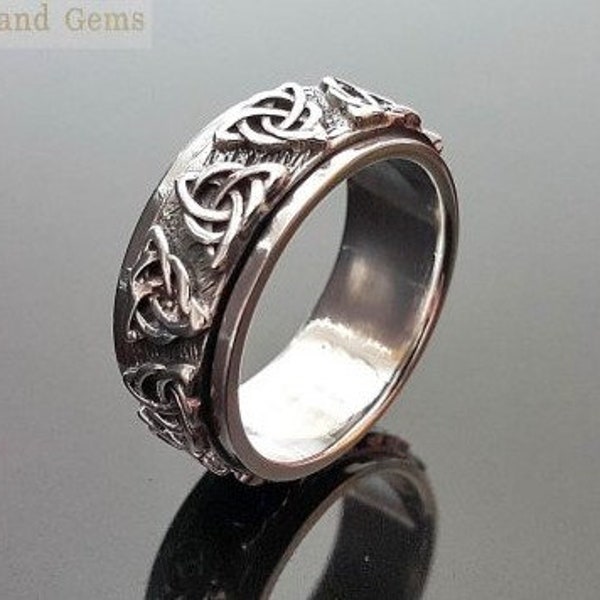 Celtic Knot Fidget Ring - Etsy