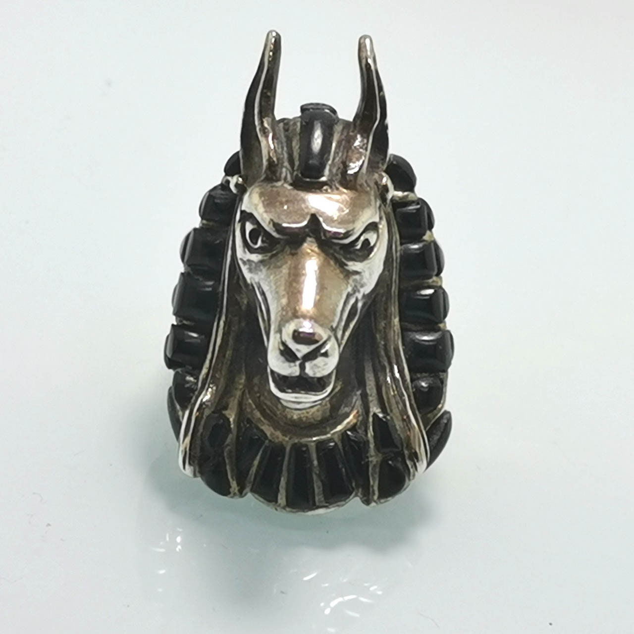 Anubis Ring Sterling Silver 925 Egyptian God Jackal-headed God | Etsy