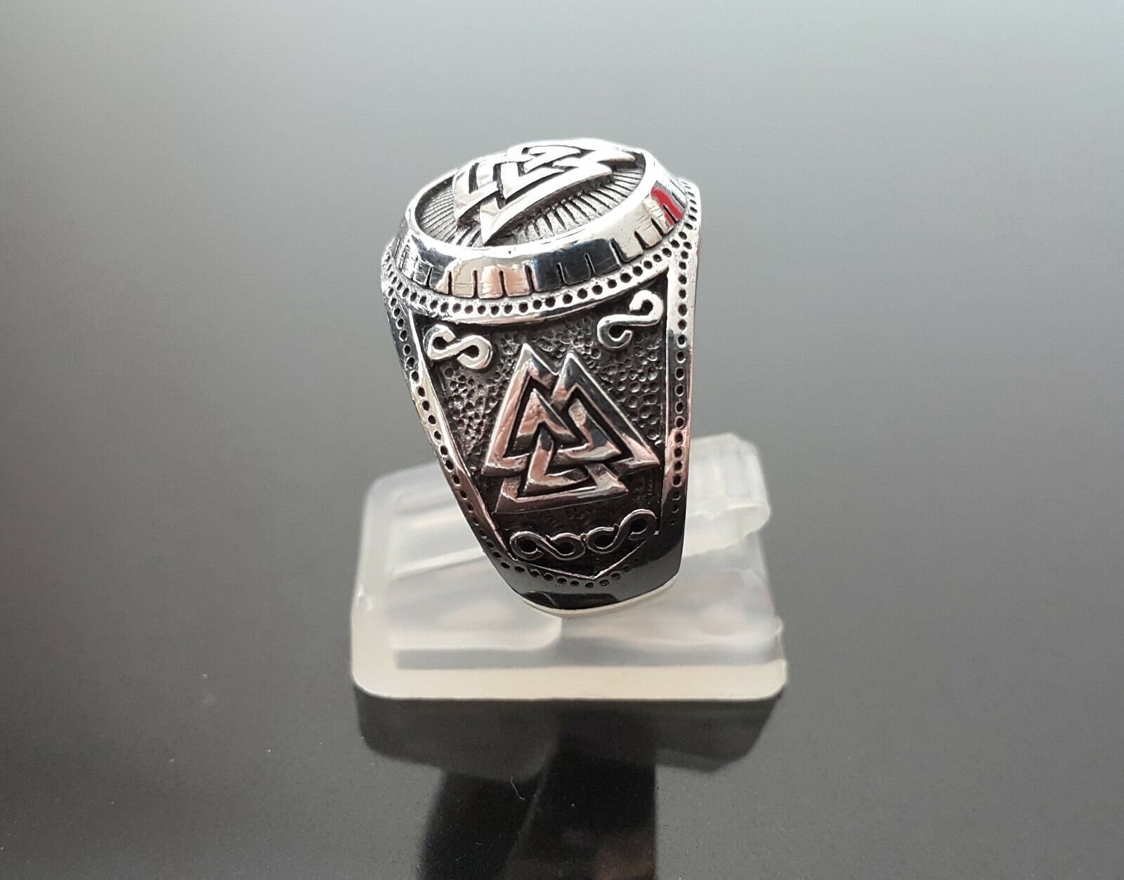 Valknut Ring STERLING SILVER 925 Viking Runic Odin Sacred | Etsy