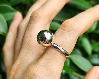 Handmade Sterling Silver Ball Ring - Etsy