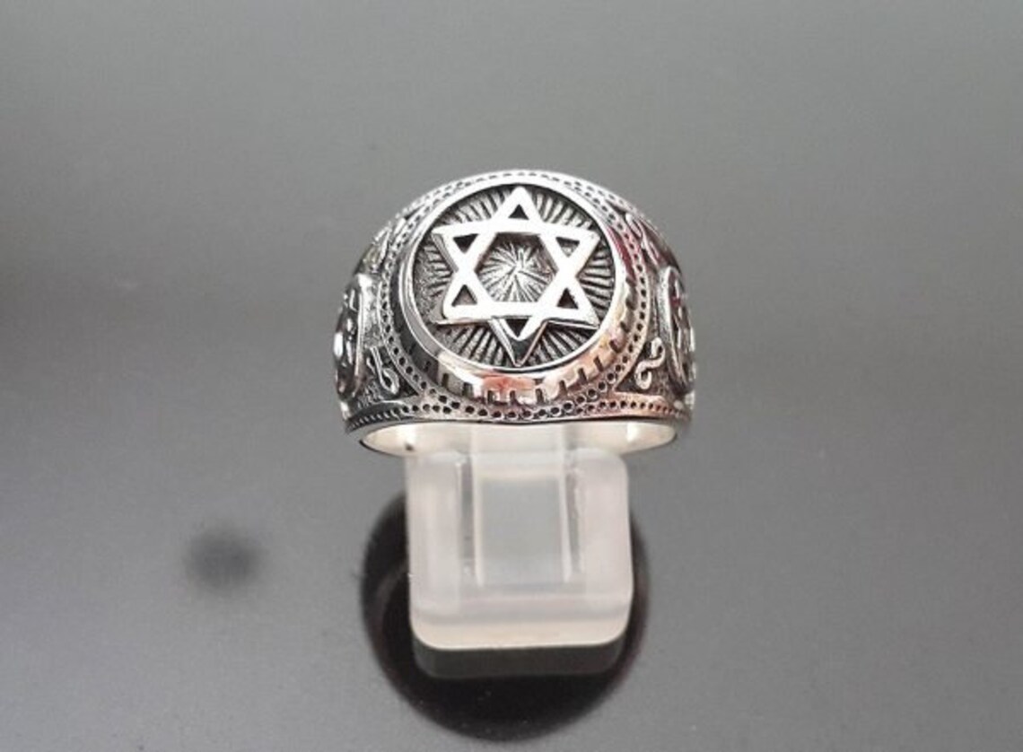 Star of David Ring 925 Sterling Silver Infinity Sacred Symbols | Etsy