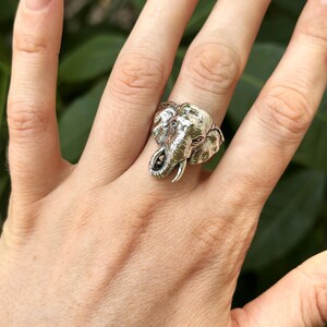 Elephant Ring STERLING SILVER 925 Big Tusks Exclusive Unique Design ...