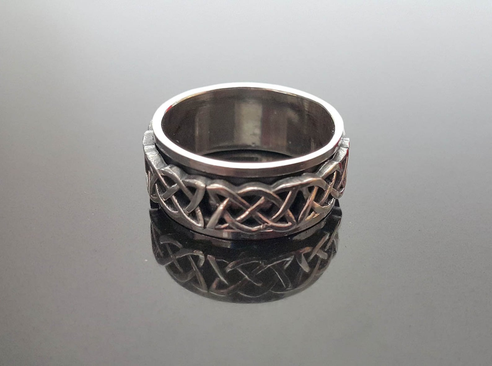 Spinner Ring 925 STERLING SILVER Celtic Infinity Knot Spinner - Etsy