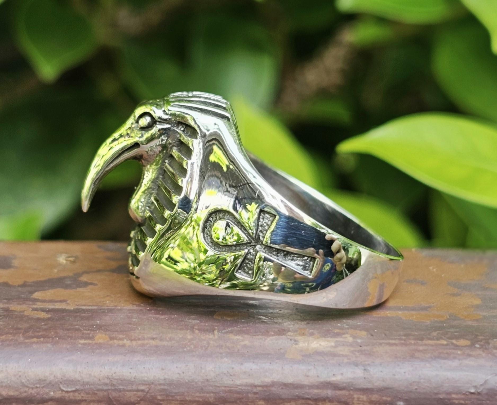Great THOTH God Ring STERLING SILVER 925 Ancient Egyptian Deity of the ...