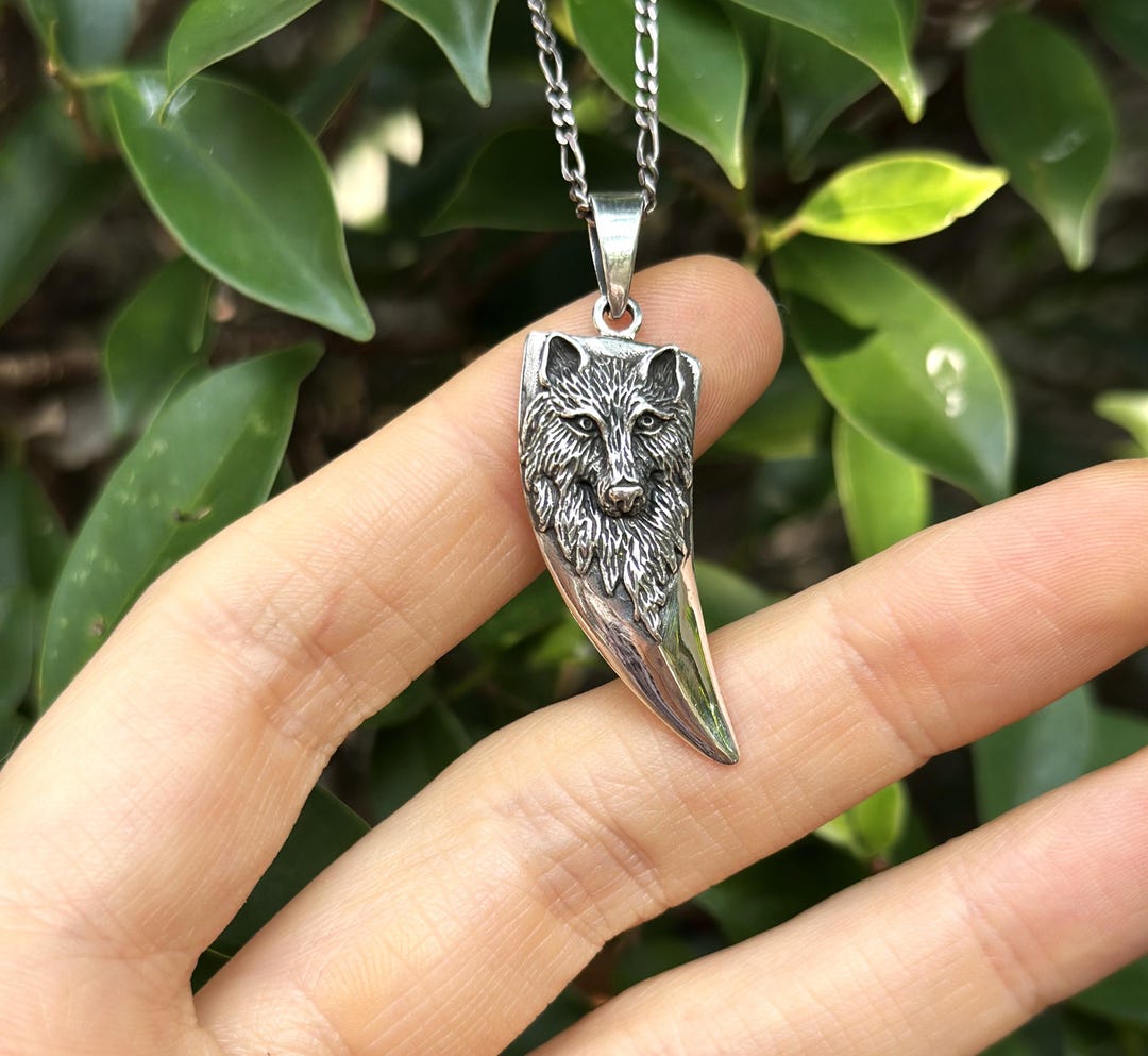 Wolf Fang Claw Pendant 925 STERLING SILVER Viking Wolf Warrior Talisman ...