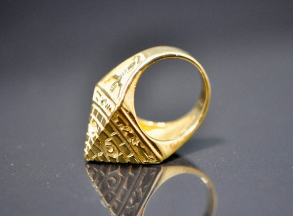 Egyptian Pyramid Ring 925 Sterling SILVER All Seeing Eye | Etsy