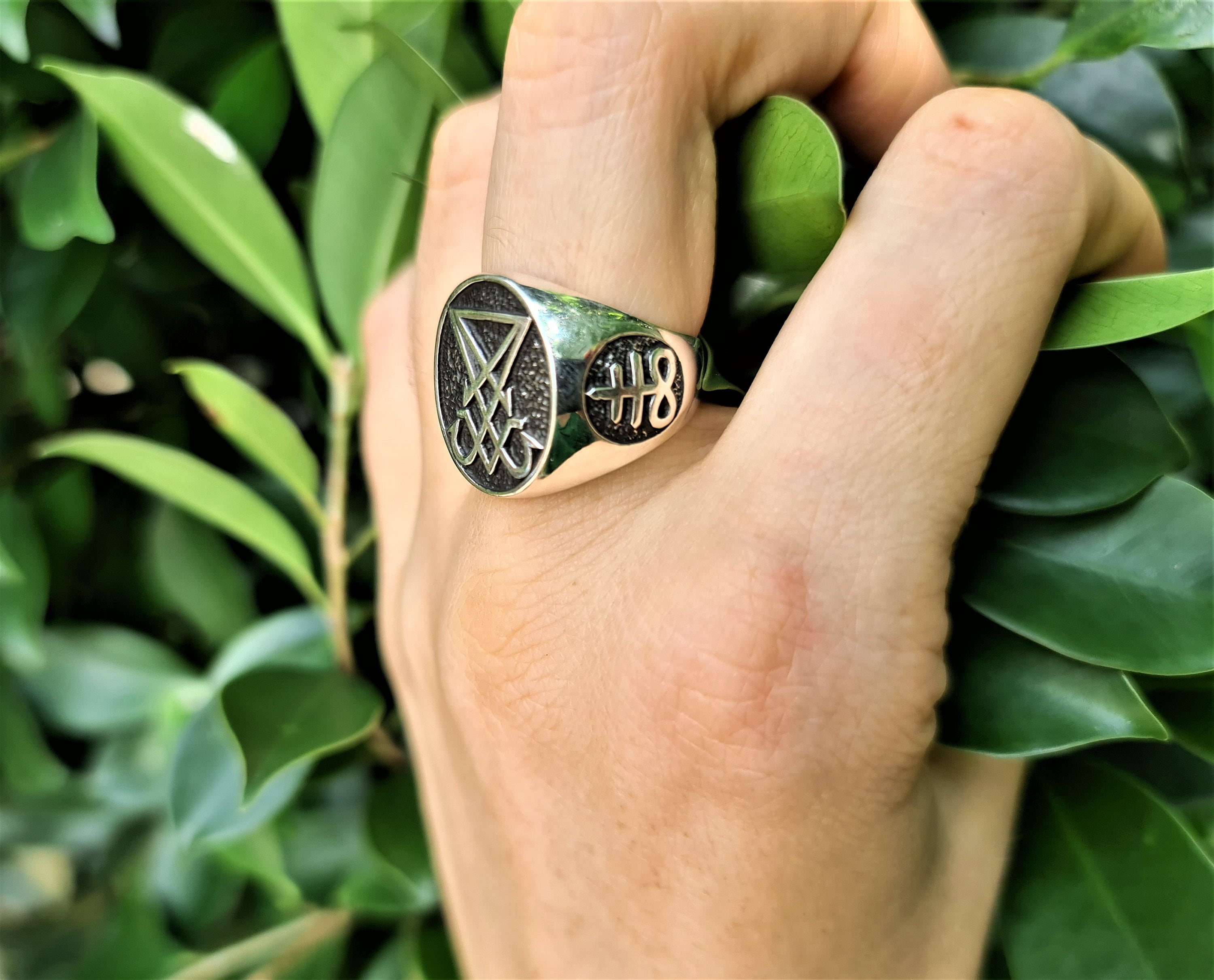Sigil of Lucifer Occult Ring STERLING SILVER 925 Pagan Sacred Symbol of ...