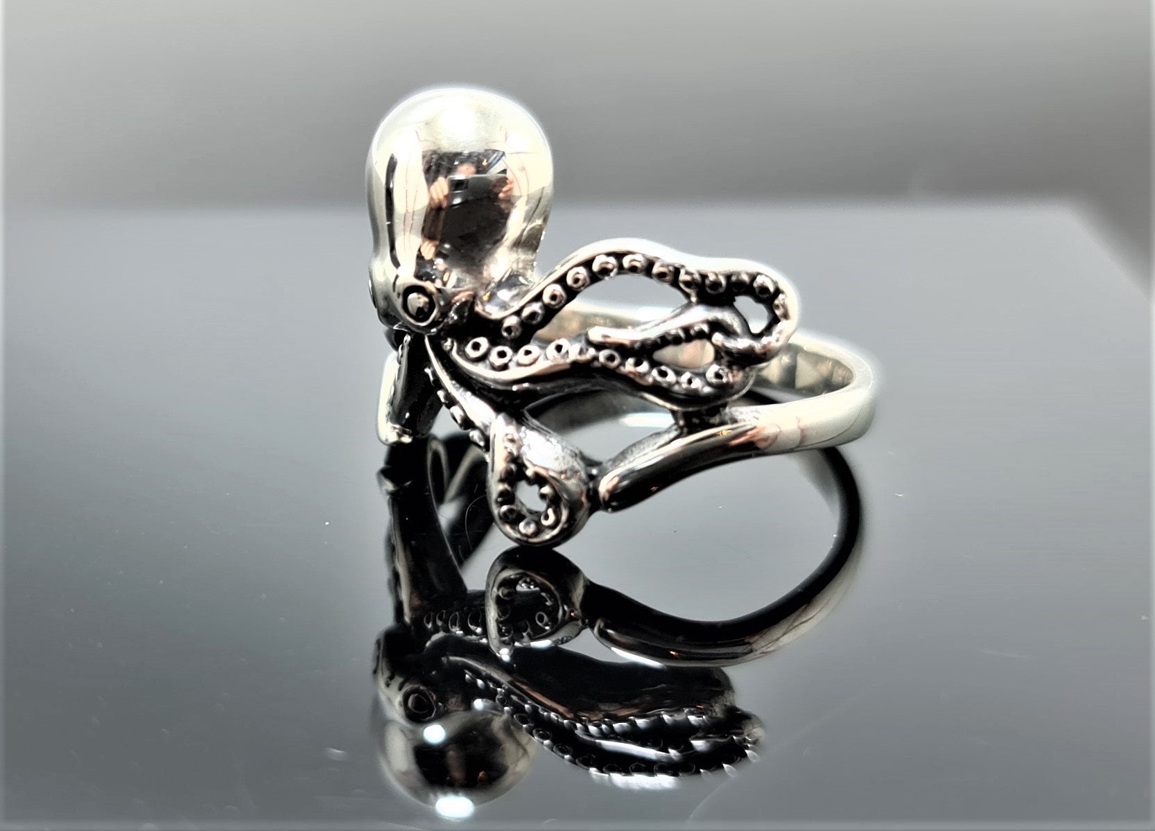 Octopus Ring 925 Sterling Silver OCTOPUS Ocean Sea Animal Good | Etsy