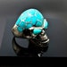 Skull Ring 925 STERLING SILVER Natural Turquoise Handmade Skull Heavy ...