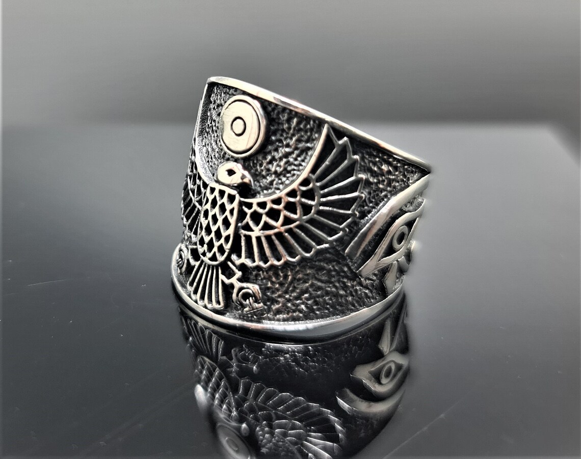 God Ra Ring STERLING SILVER 925 the Egyptian Sun God Ra in the | Etsy