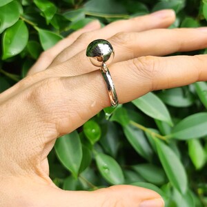 Ball Ring 925 Sterling Silver 925 Sphere Ring Stylish Minimalist ...