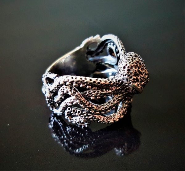 Octopus Ring 925 Sterling Silver OCTOPUS Ocean Sea Animal Good | Etsy