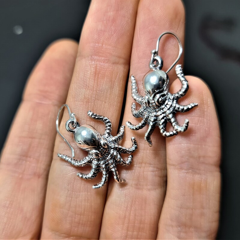 Octopus Earrings - Etsy