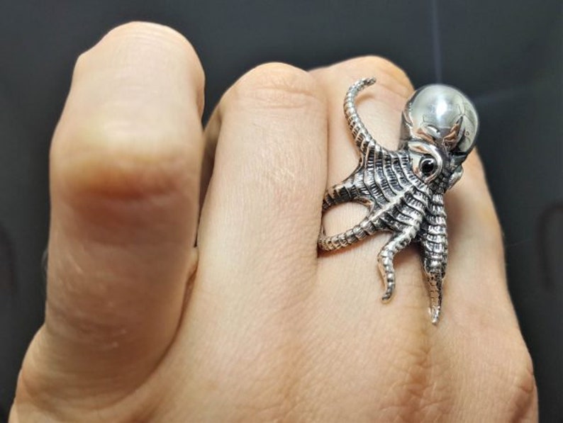 OCTOPUS RING 925 Sterling Silver Ocean Sea Animal Large - Etsy