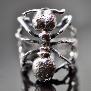 Ant Ring STERLING SILVER 925 Red Army Ant Insect Ring Entomology ...