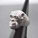Chimpanzee Ring 925 Sterling Silver Chimp Monkey - Etsy