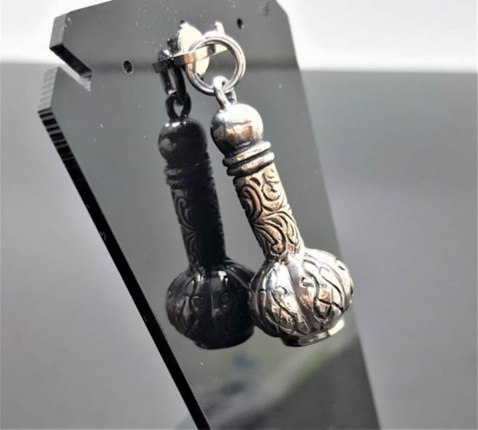 Sterling Silver 925 Perfume Bottle Pendant Locket Fragrance - Etsy