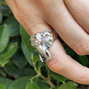 Elephant Ring STERLING SILVER 925 Big Tusks Exclusive Unique Design ...