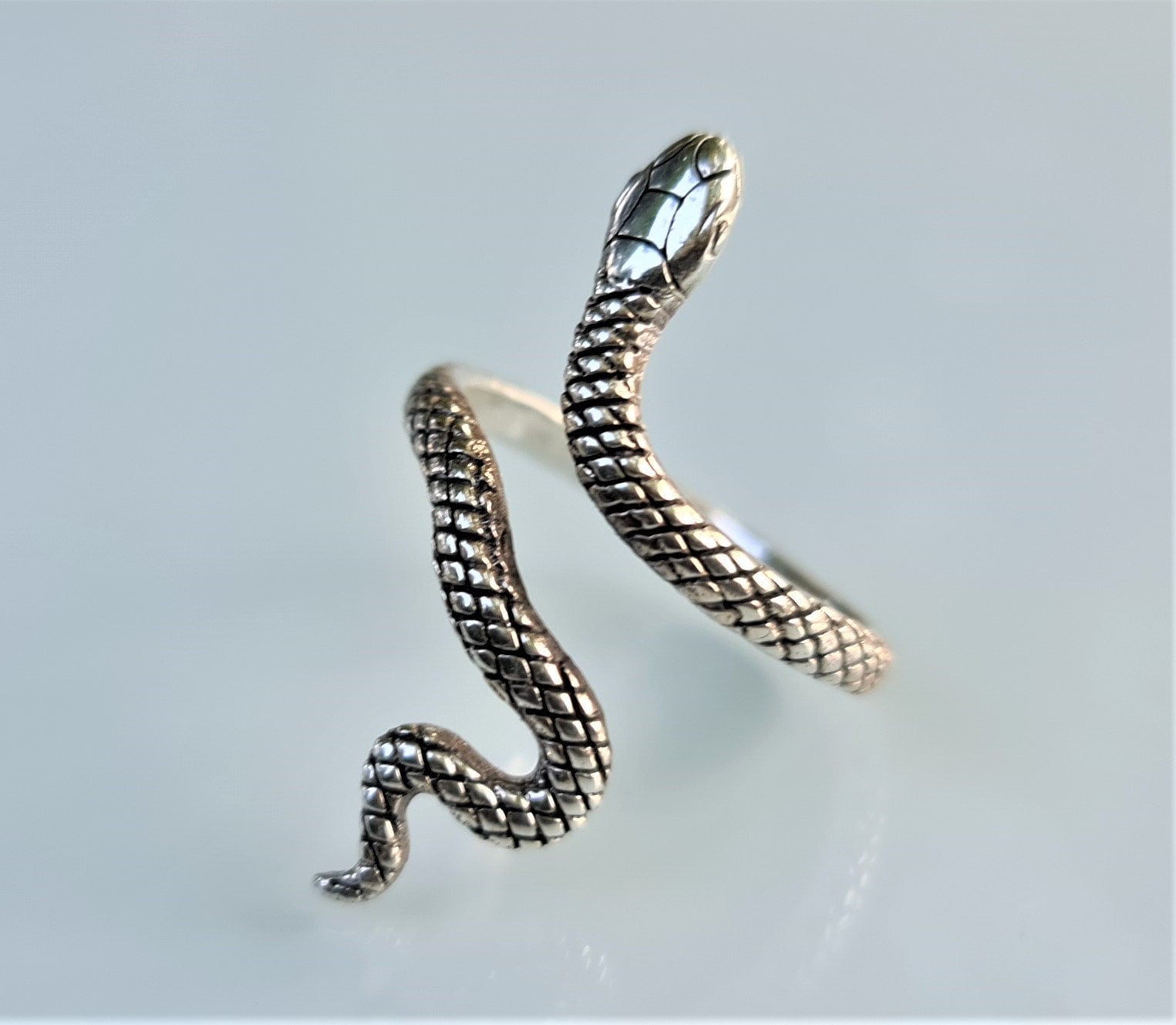 Snake Ring 925 Sterling Silver Kundalini Swirl Occult Sacred | Etsy