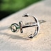 ANCHOR Ring STERLING SILVER 925 Nautical Mariners Anchor Cross - Etsy
