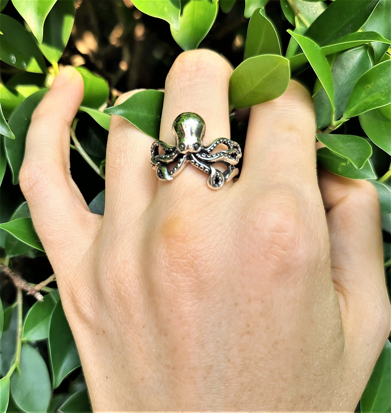 Octopus Ring 925 Sterling Silver OCTOPUS Ocean Sea Animal Good | Etsy